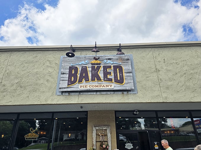 The neighborhood bakery that launched a thousand cheat days. Baked Pie Company's unassuming storefront houses dessert magic within.