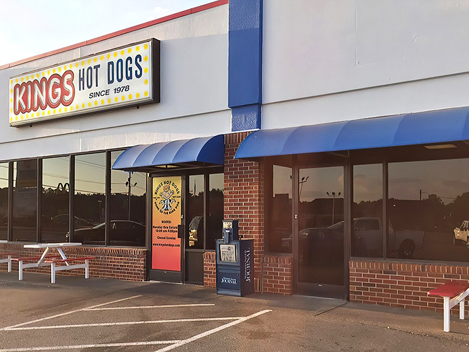 Since 1979, this unassuming storefront in Rural Hall has been serving up hot dog perfection. The blue awnings practically whisper, "Come in, the chili's waiting."