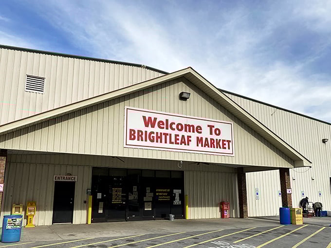 From above, Brightleaf resembles a treasure-hunting metropolis, where cars converge like pilgrims to a bargain-seeking mecca every weekend in Smithfield. 