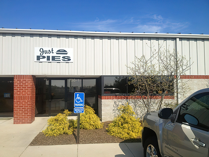 The unassuming exterior of Just Pies in Westerville hides a treasure trove of flaky, buttery delights that would make Marie Callender weep with joy.