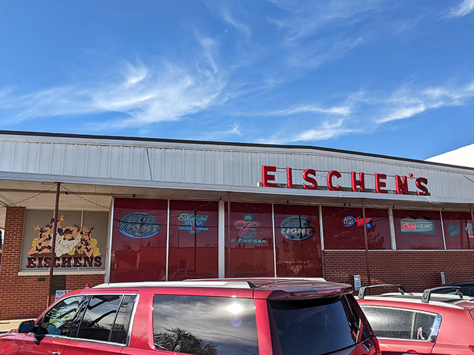 The unassuming exterior of Eischen's Bar stands like a culinary speakeasy in Okarche, hiding chicken treasures that would make Colonel Sanders weep with envy.