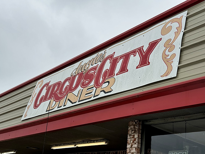 The iconic sign beckons like a carnival barker promising delights within. Angie's Circus City Diner isn't just a restaurant&mdash;it's an invitation to the show.