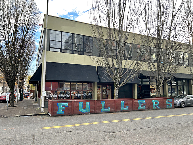 The unassuming exterior of Fuller's Coffee Shop belies the culinary treasures within, like finding a vintage Rolling Stones album at a garage sale. 