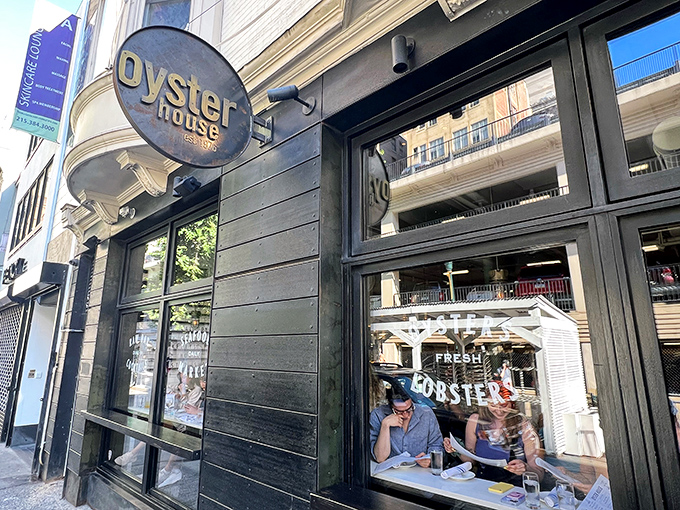 Nestled on Sansom Street, Oyster House's modest exterior belies the seafood paradise waiting inside. That blue sign is basically a lighthouse for hungry souls.