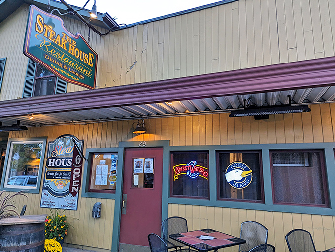 The Steak House's unassuming exterior in Wellsboro promises what Vegas marquees only dream of delivering: genuine satisfaction without the glitz.