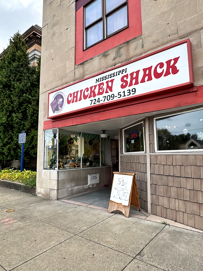 The unassuming exterior of Mississippi Chicken Shack beckons like a siren song to fried chicken aficionados. Sometimes the best treasures hide in plain sight. 