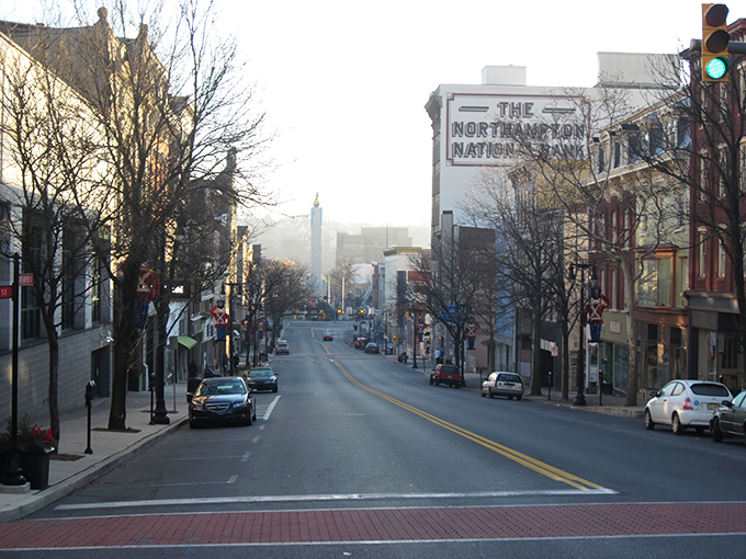Brick and elegance come together in this historic building, where Easton's past meets its present with architectural flair. 