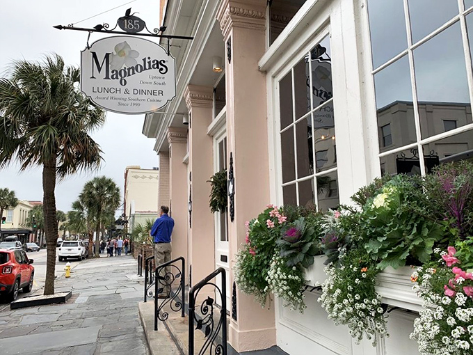 Magnolias' pink fa&ccedil;ade stands like Charleston's culinary equivalent of a Southern belle&mdash;graceful, inviting, and hiding delicious secrets behind those elegant windows.
