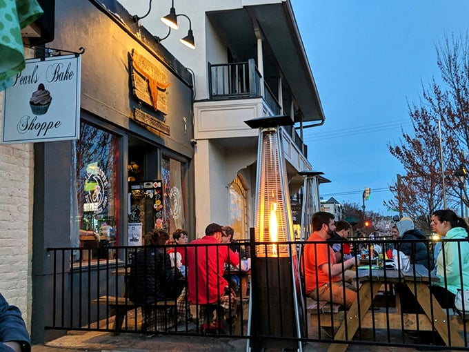 The unassuming exterior of Jack Brown's hides a burger paradise within. Those red umbrellas practically whisper, "Psst, deliciousness happens here."