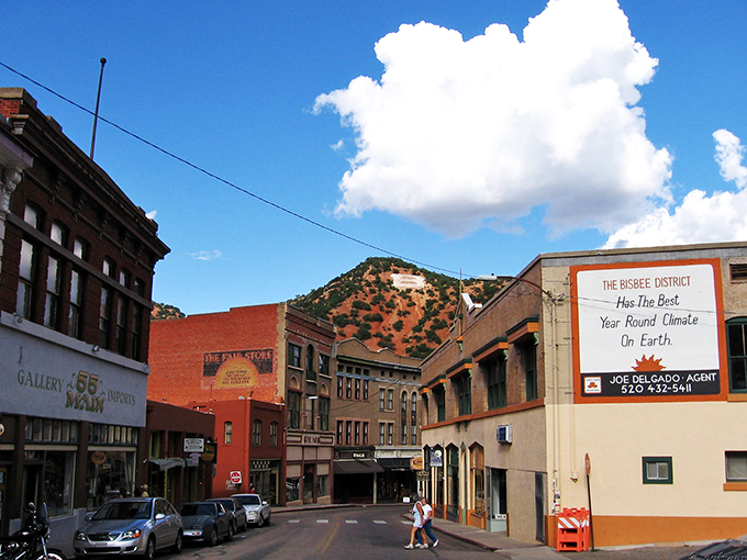 Bisbee's Main Street looks like a movie set where the Wild West met Art Deco and decided to throw a block party together.