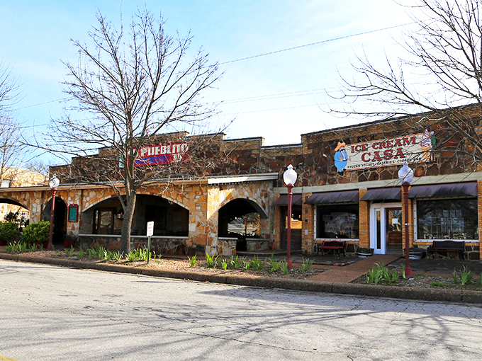 Downtown Mountain View's honey-colored stone buildings aren't just pretty facades—they're living repositories of Ozark history, standing sentinel as generations pass through.