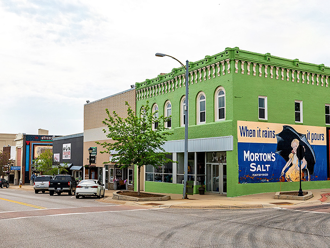 Downtown Nebraska City feels like stepping into a Norman Rockwell painting where brick buildings tell stories and Sloan Drug might still serve phosphates at the counter.