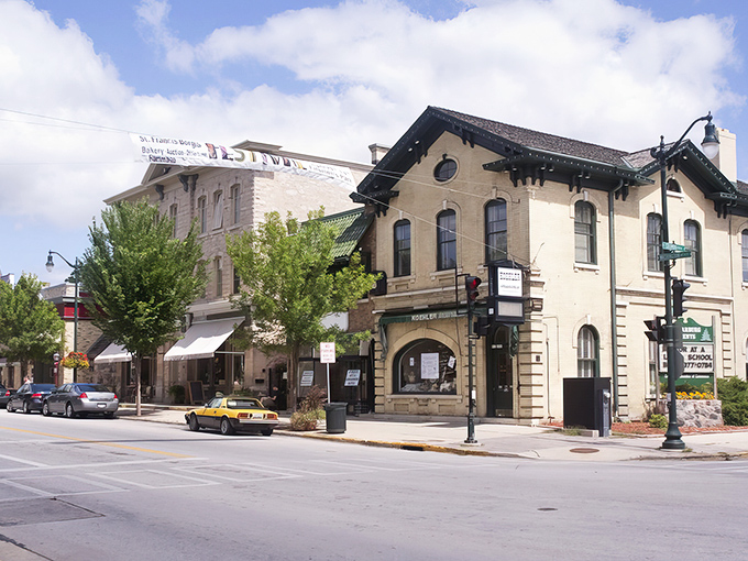 The iconic smokestack of Cedarburg's historic mill stands sentinel over Cedar Creek, a reminder that industrial heritage can actually be drop-dead gorgeous. 