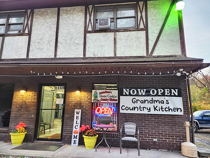 The unassuming exterior of Grandma's Country Kitchen might not stop traffic, but locals know this Tudor-style building houses breakfast gold worth its weight in gravy.