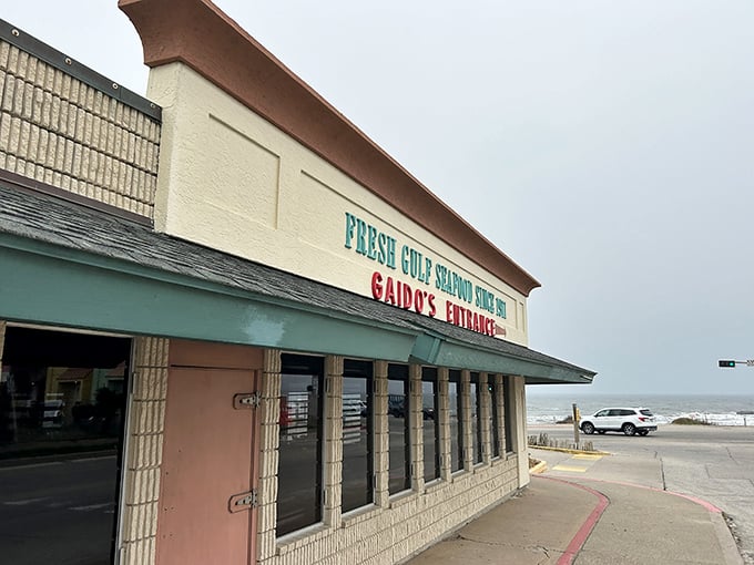The iconic blue crab perched atop Gaido's isn't just decoration&mdash;it's a siren call to seafood lovers that says, "The Gulf's treasures await inside."