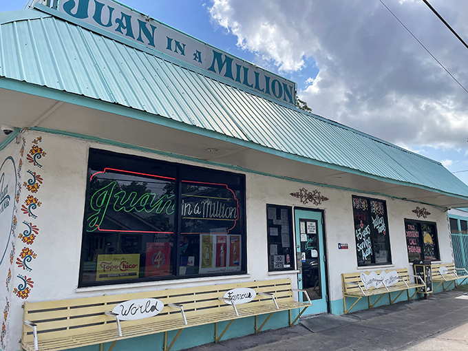 The turquoise-roofed treasure on East Cesar Chavez beckons with its sunny yellow benches. Austin's breakfast pilgrimage site doesn't need fancy signage when the food speaks volumes.