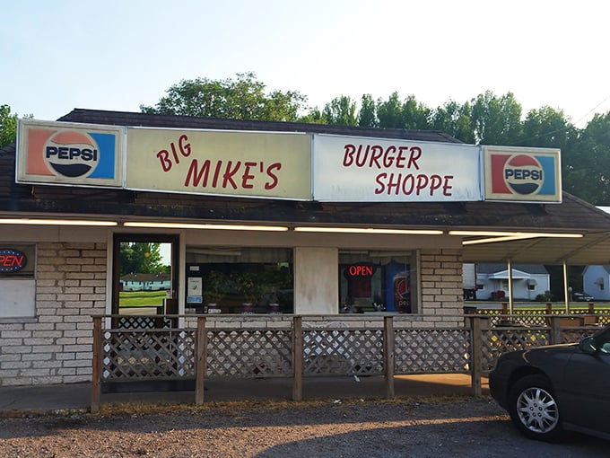 The unassuming exterior of Big Mike's Burger Shoppe stands as a beacon to burger lovers, promising no frills but plenty of thrills inside.