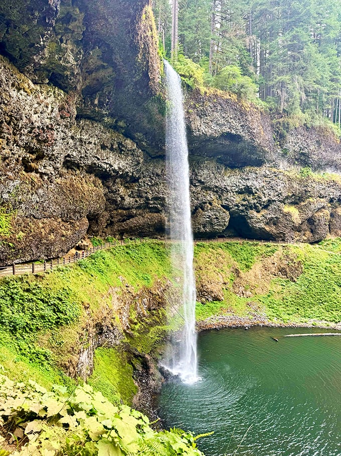 Walking behind South Falls feels like stepping into nature's backstage pass &ndash; where the thundering curtain of water creates its own microclimate of mist and wonder.