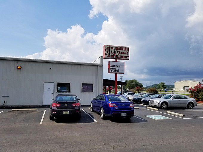 The unassuming exterior of Marvin's Family Restaurant stands as a beacon for hungry travelers. Like all great food destinations, it's what's inside that counts.