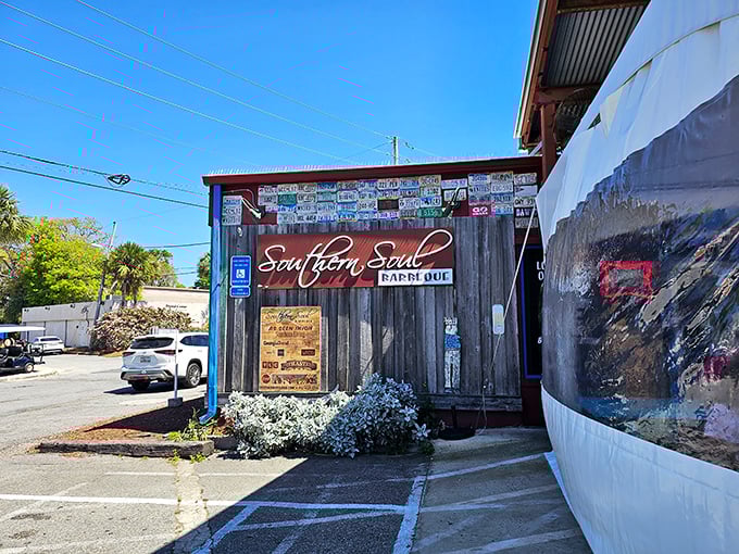 The converted gas station that launched a thousand road trips. Southern Soul's humble exterior belies the smoky magic happening inside this St. Simons Island landmark.
