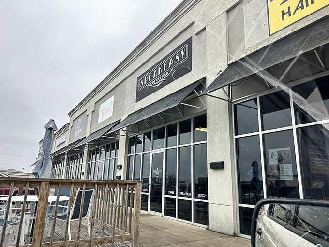 The unassuming storefront of Speakeasy Coffee Bar in Bryant hides culinary treasures within, like a delicious secret waiting to be discovered.