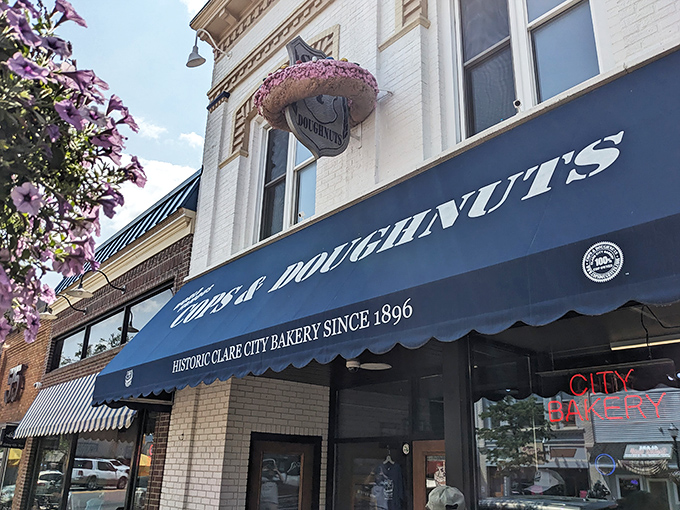 The classic blue and white awning beckons like a lighthouse for the sugar-deprived. Small-town Americana at its sweetest.