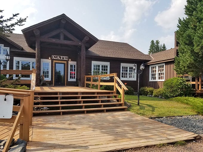 The North Shore's wooden welcome mat beckons with rustic charm. Those timber beams and welcoming porch promise comfort before you even reach the door.