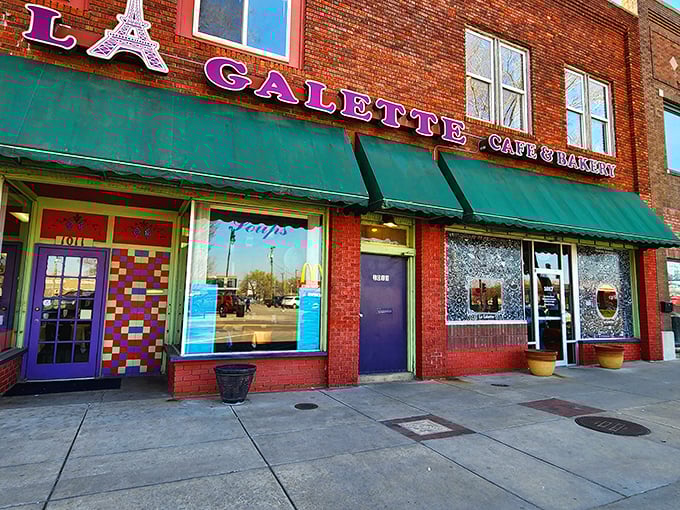 La Galette's unassuming brick exterior with its green awning is like finding a secret passage to Paris on a Wichita street corner.
