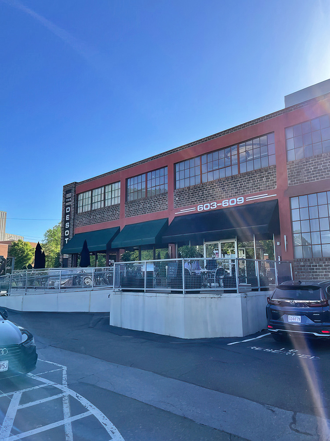 The unassuming red brick exterior of Cyrano's Cafe stands like Clark Kent before transformation &ndash; no cape needed, just carrot cake within.