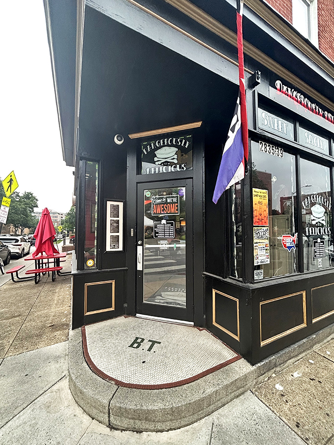 The black and gold exterior beckons like a pirate's treasure chest. This Canton corner spot promises dangerous levels of deliciousness behind its unassuming facade.