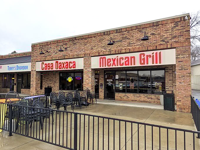 Casa Oaxaca's unassuming stone exterior hides culinary treasures within, like finding a Picasso at a garage sale. Mexican food paradise awaits!