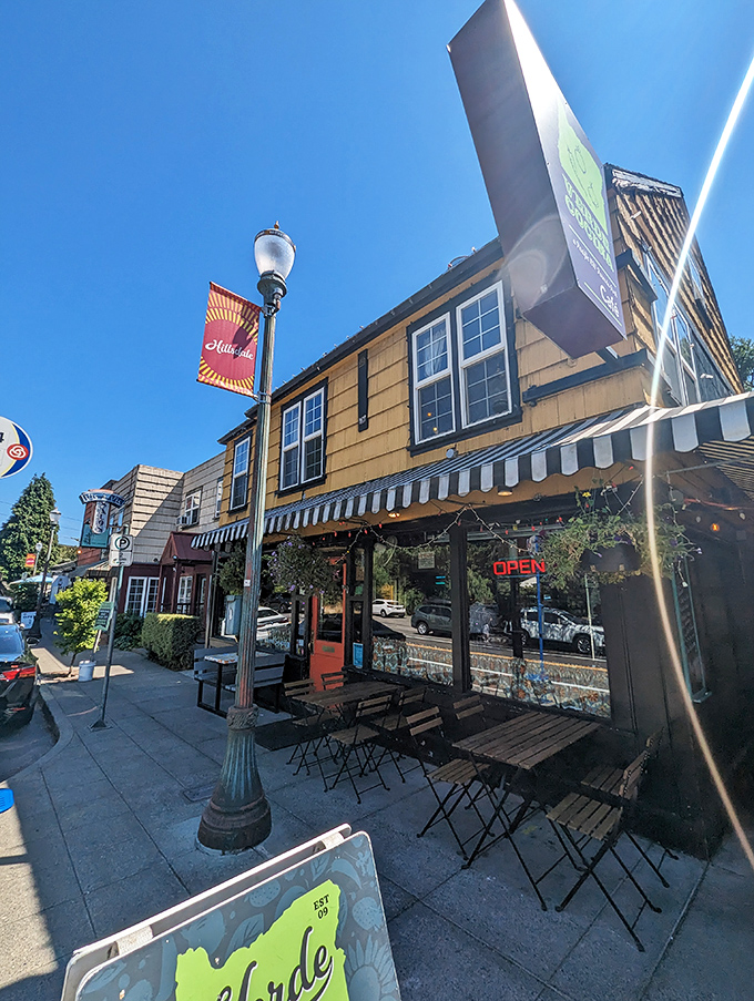 The cheerful yellow exterior of Verde Cocina stands out like a culinary lighthouse on Hillsdale's main drag, beckoning hungry travelers with promises of farm-fresh Mexican cuisine.