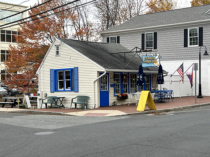 The promise of breakfast paradise beckons from this unassuming white clapboard building. Deep River's best-kept secret flies its flag proudly while patiently waiting for you to discover it.