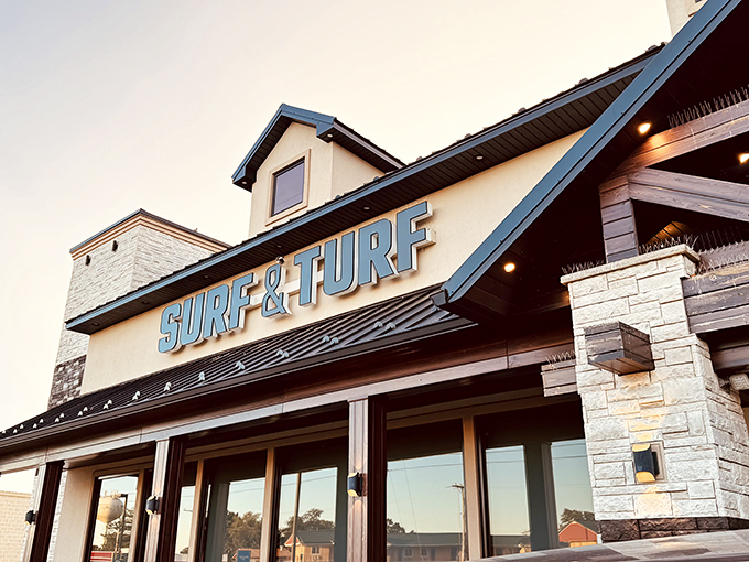 The welcoming facade of Surf & Turf Bar & Grill stands proudly in Milford, like a beacon calling hungry travelers home with promises of culinary comfort.