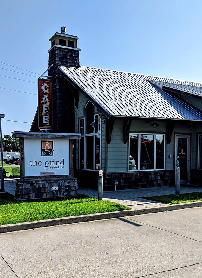 The unassuming exterior of Grind Coffee & Nosh belies the culinary treasures within. Like finding a winning lottery ticket in your junk drawer, this place is Mississippi's delicious secret.