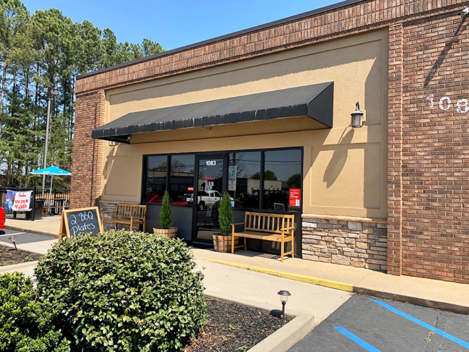 The unassuming exterior of Reubens in Greer hides culinary treasures within, like finding a winning lottery ticket in your winter coat pocket. 