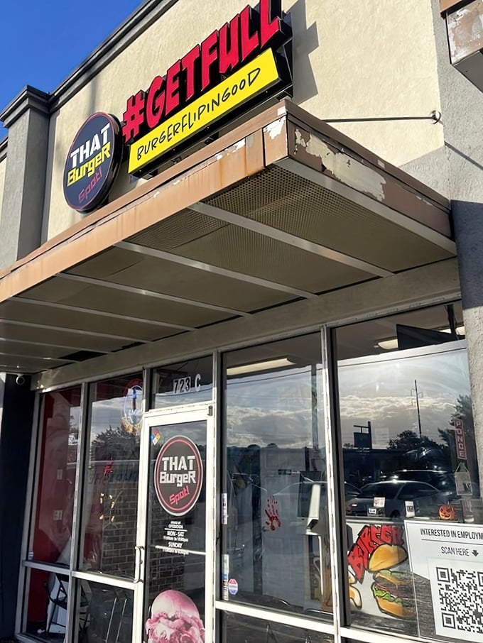 The unassuming storefront might not scream "burger paradise," but like all great food adventures, the best treasures often hide in plain sight.