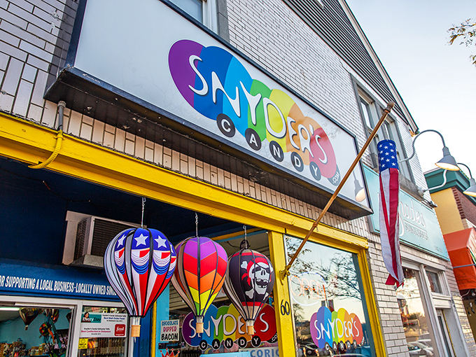 The rainbow-colored storefront of Snyder's Candy beckons like a sugar-fueled lighthouse on Rehoboth Beach's main drag.