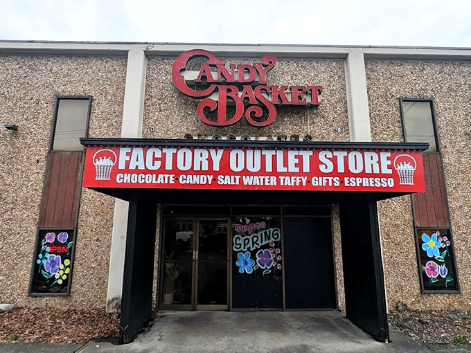 The unassuming exterior of Candy Basket belies the sweet wonderland within. Like finding Narnia in a strip mall.