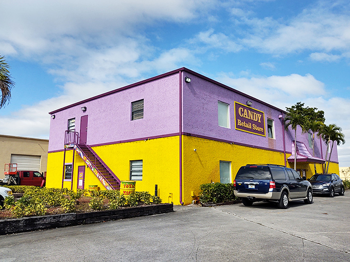 The purple and yellow exterior isn't subtle, but neither is your inner child when it spots this candy wonderland in West Palm Beach.