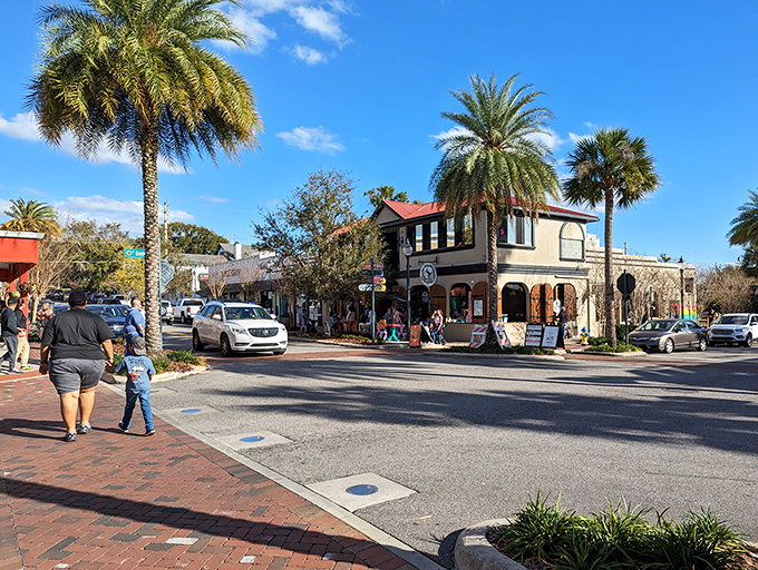 Downtown Mount Dora's palm-lined streets and historic buildings create that rare Florida experience&mdash;charm without a single cartoon mouse in sight.
