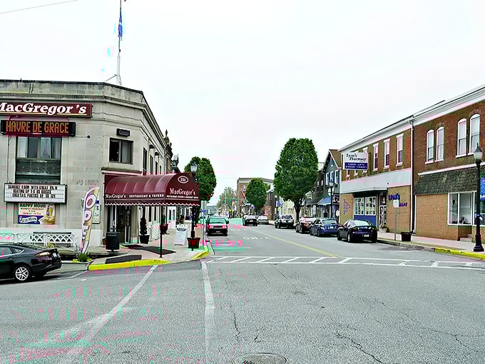 Washington Street welcomes visitors with its classic brick facades and outdoor dining spots. Small-town charm with big-city culinary aspirations.