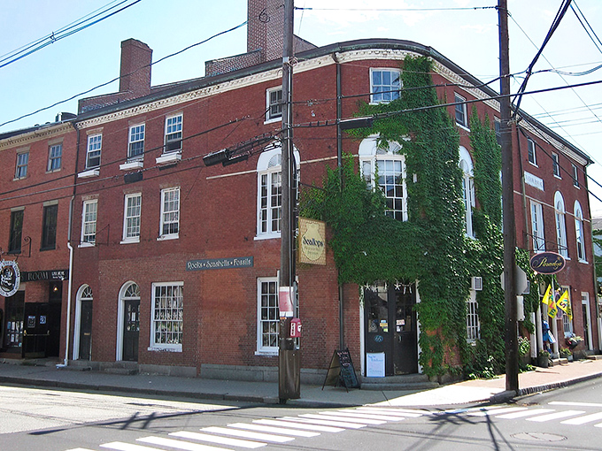 Portsmouth's colorful Market Street buildings stand like a box of New England crayons, each one housing shops and stories collected over centuries.