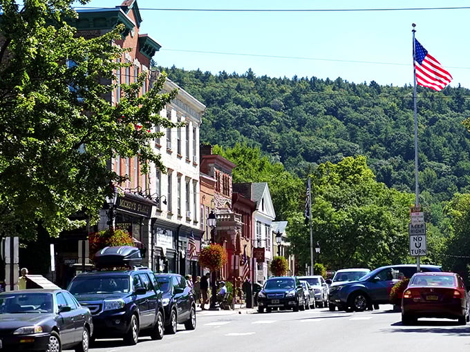 Welcome to Cooperstown: Nestled among rolling hills and autumn splendor, this historic mansion welcomes visitors with the quiet dignity of a bygone era. 