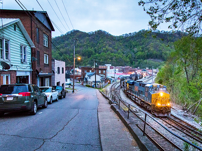 Logan's downtown nestles perfectly between verdant mountains, like a movie set where Appalachian charm meets real-world grit and unexpected beauty.