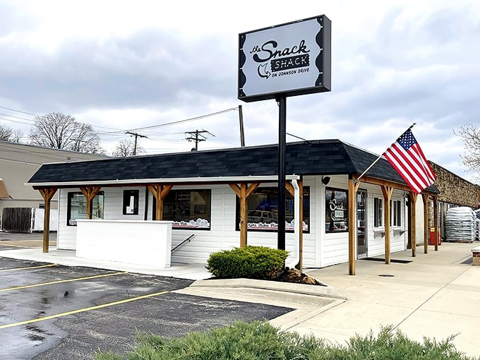 The humble white exterior of The Snack Shack belies the flavor explosions happening inside. American flag included&mdash;because patriotism tastes delicious.