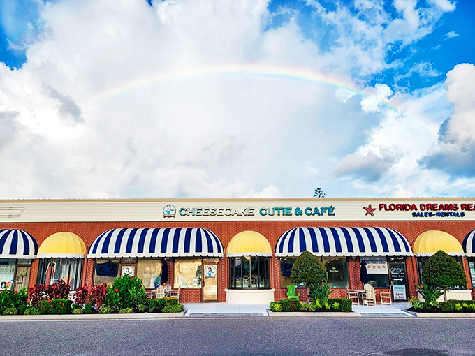 A rainbow over Cheesecake Cutie & Caf&eacute; isn't divine intervention&mdash;it's just good taste pointing the way to Holmes Beach's sweetest destination.