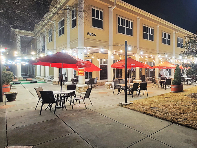 The unassuming facade of Nantucket Grill promises Maine lobster tails and coastal delights, proving great food often hides behind modest exteriors.