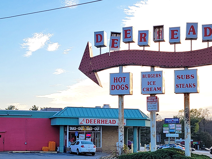 That iconic arrow sign has been guiding hungry Delawareans to hot dog heaven since the 1930s. No fancy facade needed when what's inside is this good.