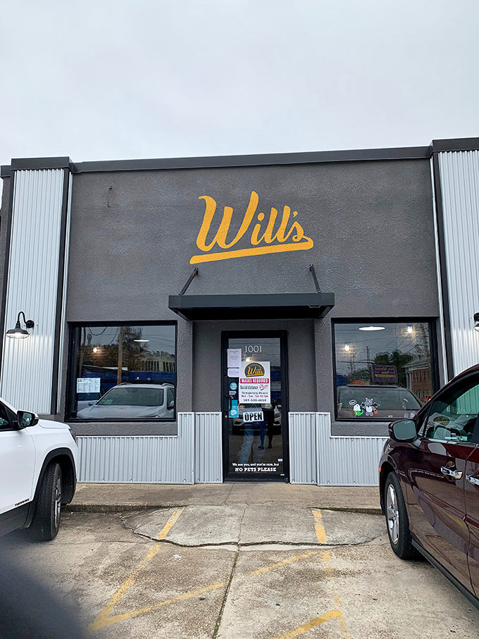 Will's Cinnamon Shop's unassuming gray exterior with bright yellow signage is like Clark Kent &ndash; ordinary on the outside, superhero-level deliciousness within.